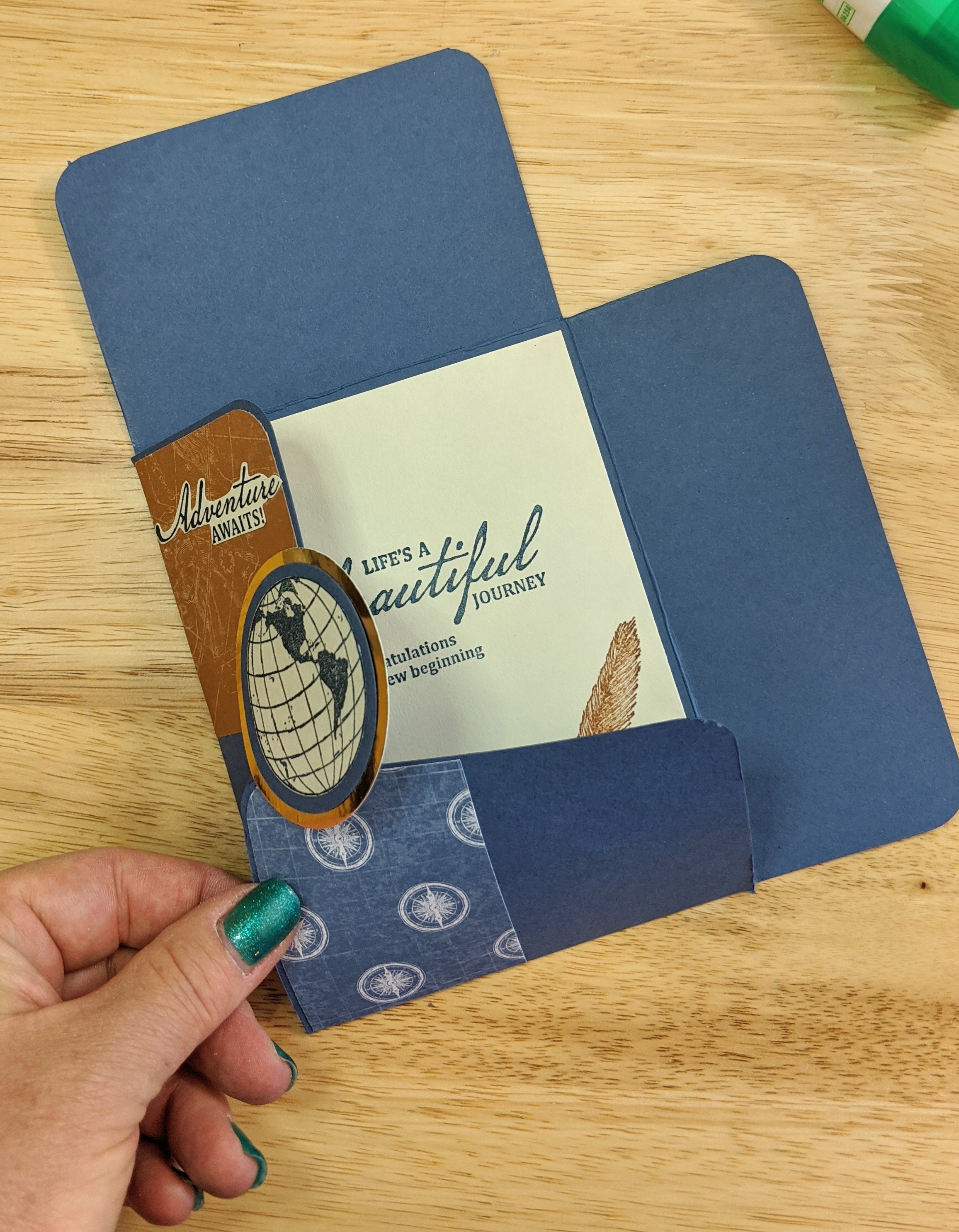 Adventure Awaits with this Fun Fold Card - Theresa's Treasures Paper Crafts