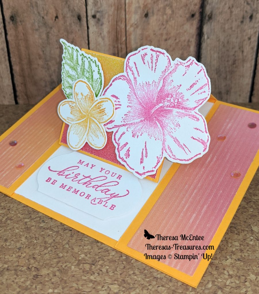Fun Fold Friday with Timeless Tropical - Theresa's Treasures Paper Crafts